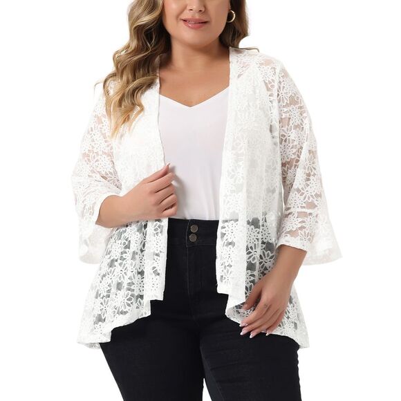 Agnes Orinda | Jackets & Coats | Plus Size Cardigans Open Front 34 Bell ...